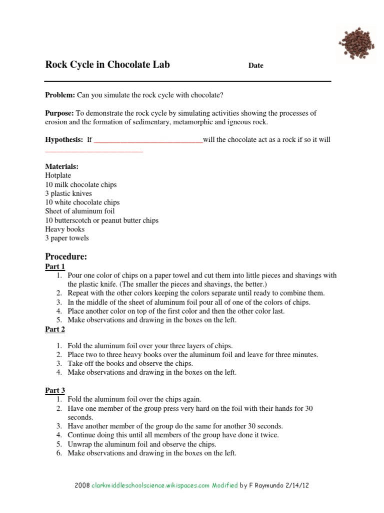Rock Cycle Lab | PDF | Rock (Geology) | Sedimentary Rock