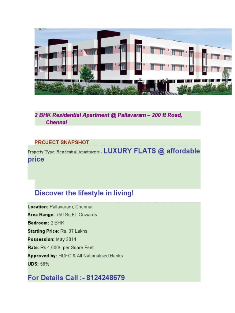 HARSHAM Gated Community Luxury Flats at Affordable Price at Pallavaram ...