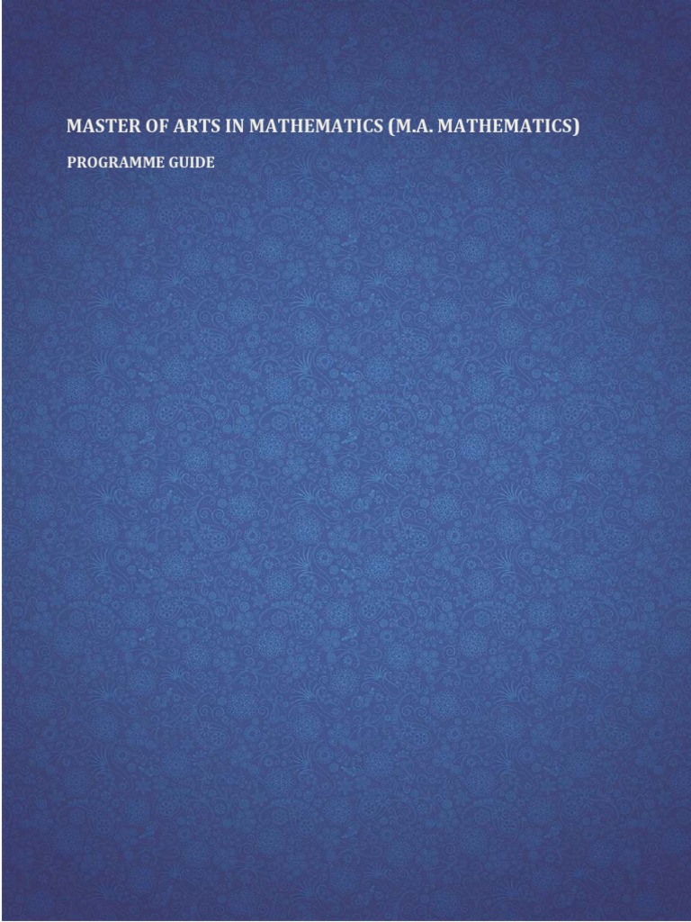 442A-MA Mathematics (Master of Arts in Mathematics) | PDF | Group ...