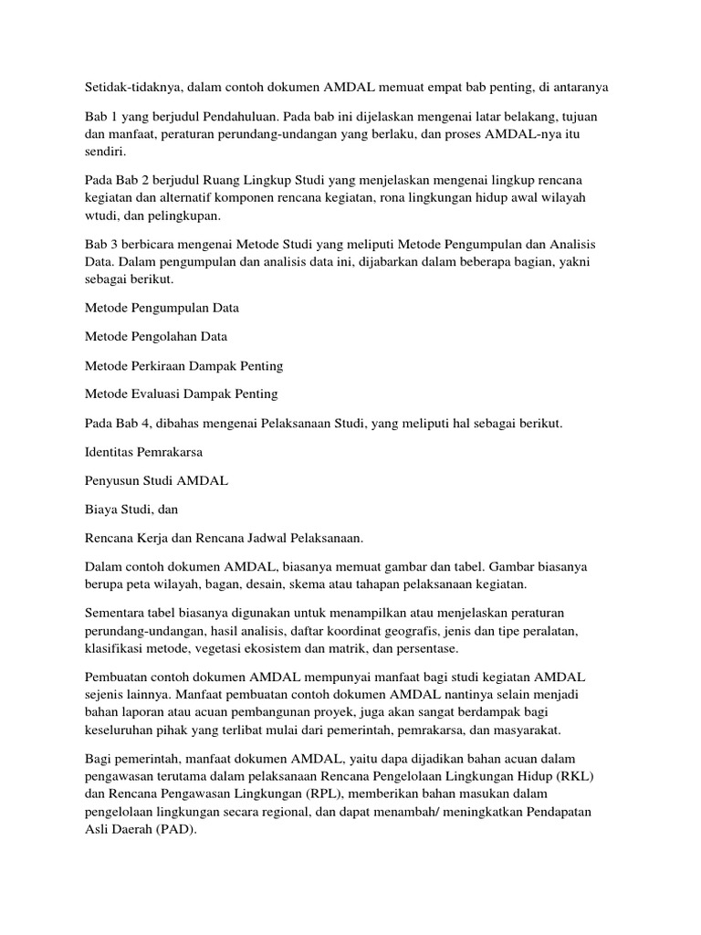 Contoh Dokumen AMDAL Golden Hikari | PDF | Pengembangan Diri