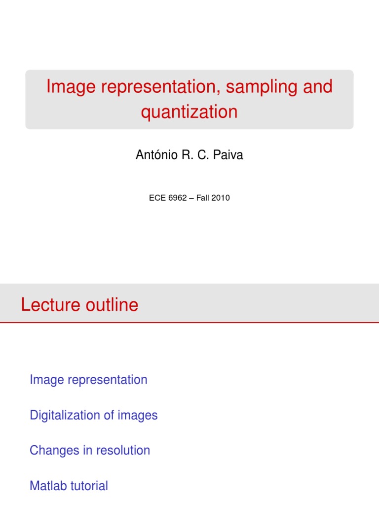 Image Representation and Discretization | PDF | Teaching Methods ...
