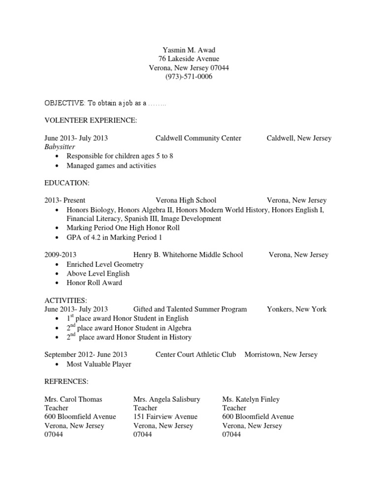 Yasmin Awad's Resume Overview | PDF | Travel