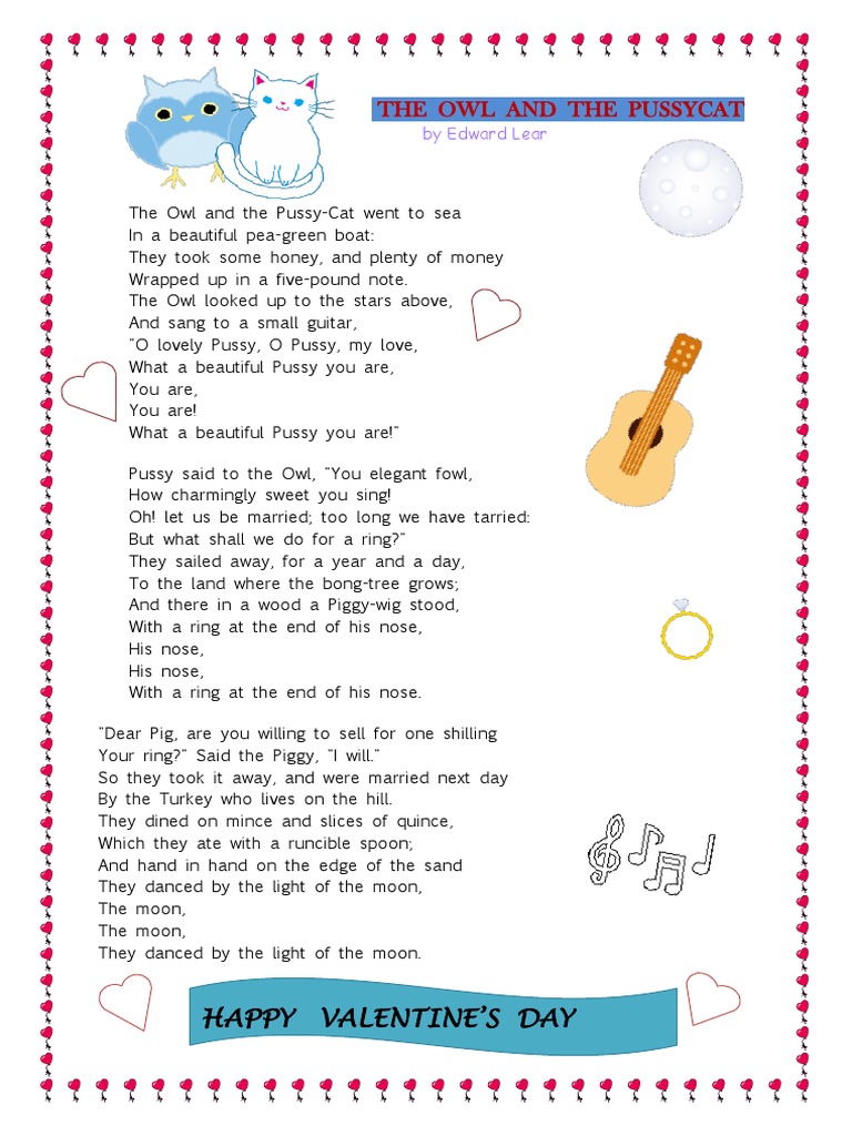 The Owl and the Pussycat Poem | PDF