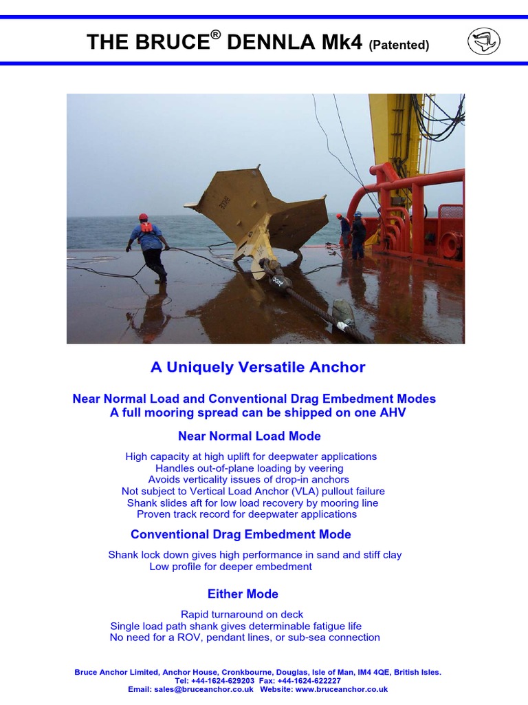 Anchor Data The Bruce Dennla Mk4 | PDF | Anchor | Nature