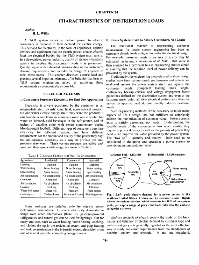 Electric Distribution Load Characteristics & Diversity Factor | PDF ...