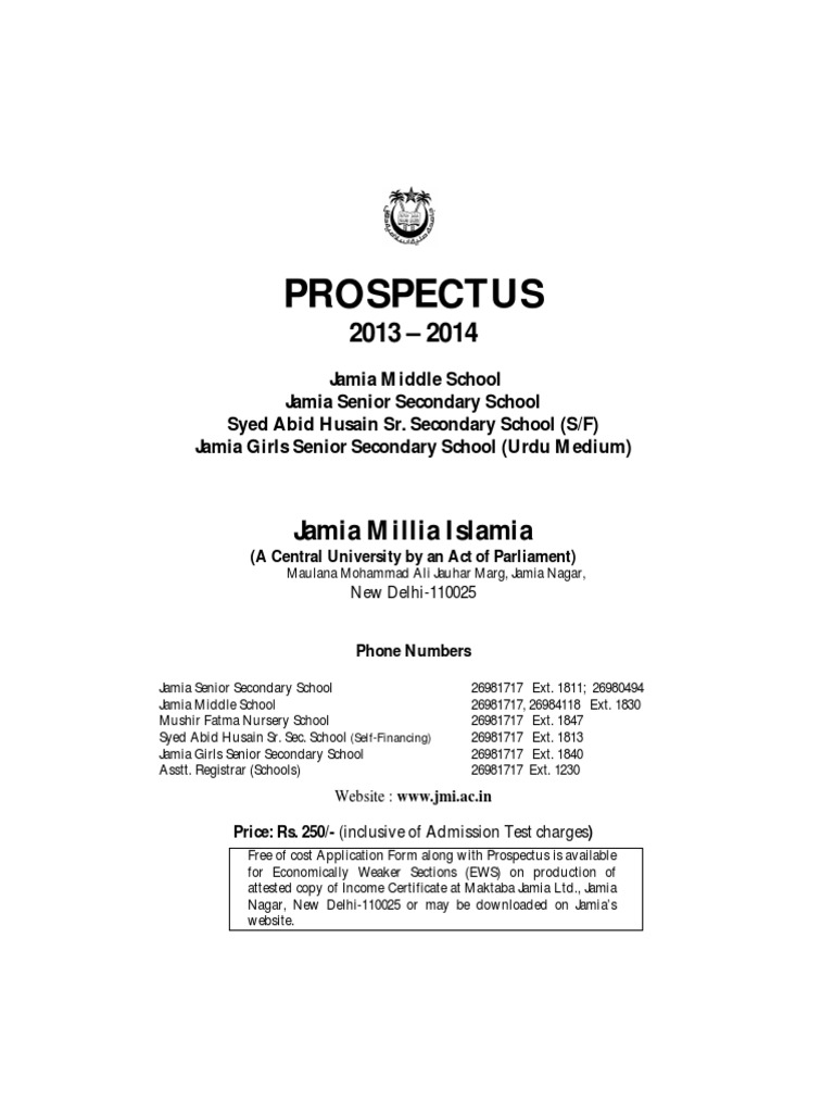 Prospectus Schools English 2013 2014 | PDF | University And College ...