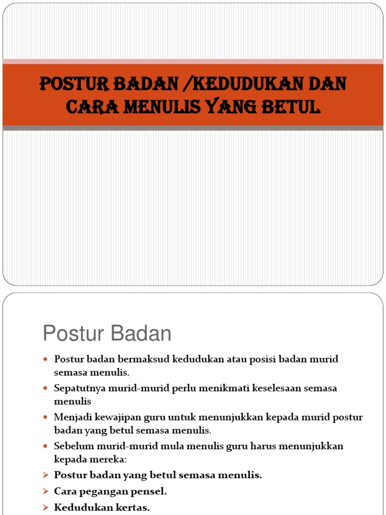 Postur Badan | PDF