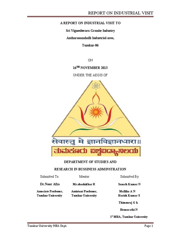 Industrial Visit Report | PDF | Trade Union | Employment