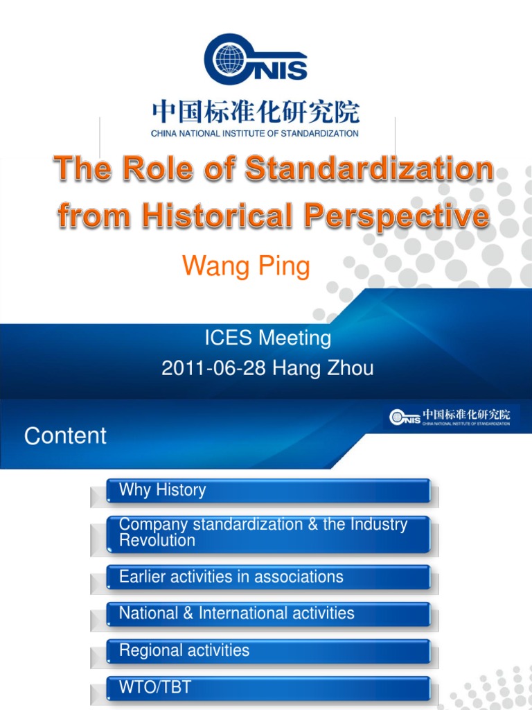 2 - The Role of Standardization in Perspective of History | PDF ...