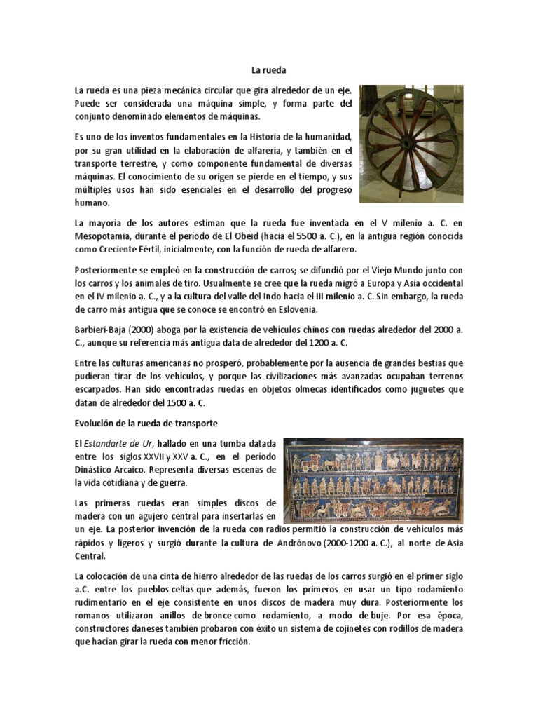 Invención De La Rueda Mesopotamia