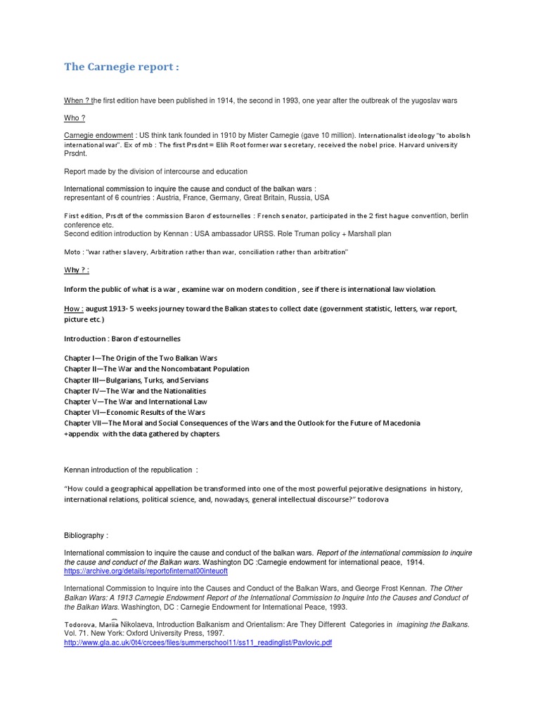 The Carnegie Report Handout | PDF | Carnegie Endowment For ...