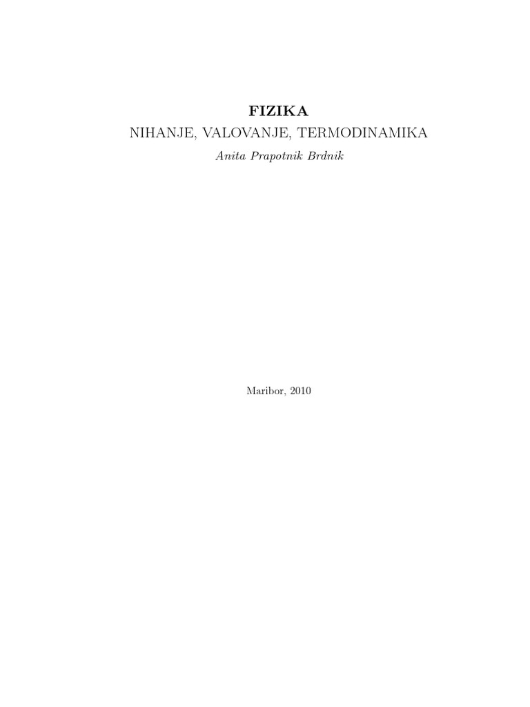 Fizika - Skripta | PDF