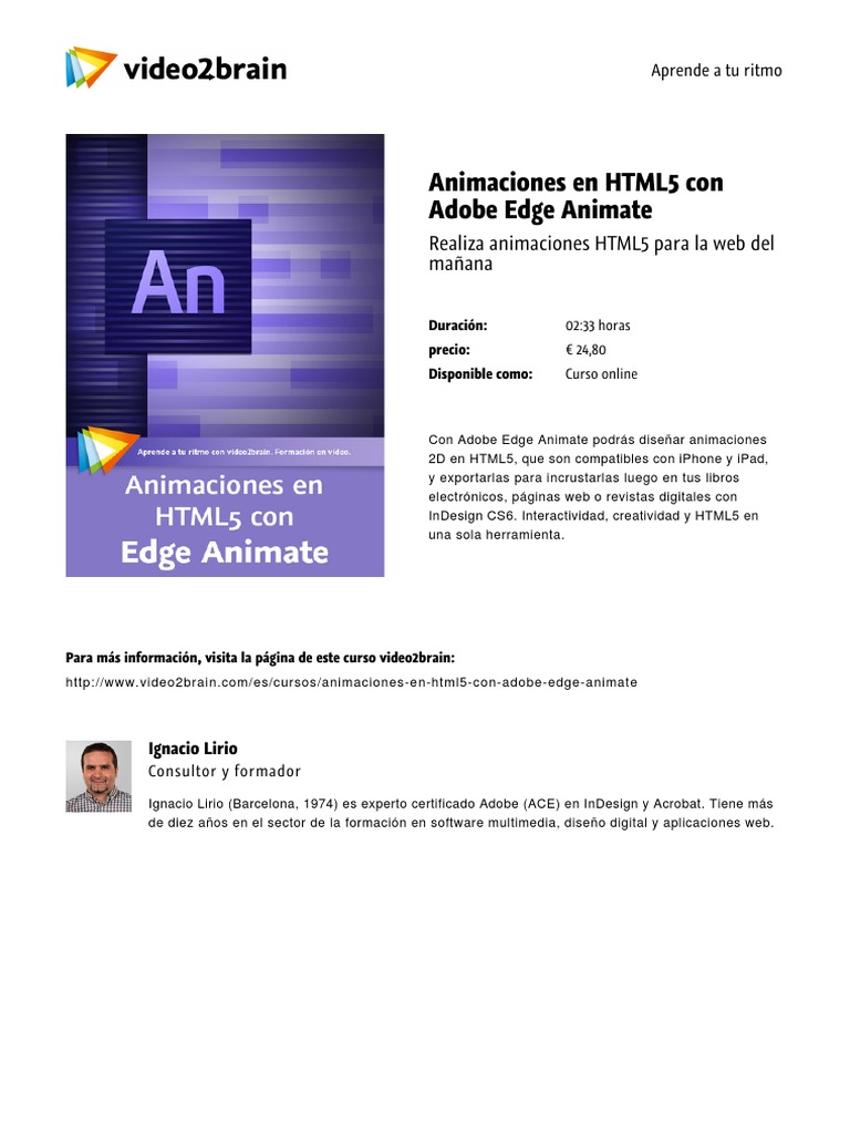 Animaciones en Html5 Con Adobe Edge Animate | PDF | Adobe InDesign | Tecnología digital