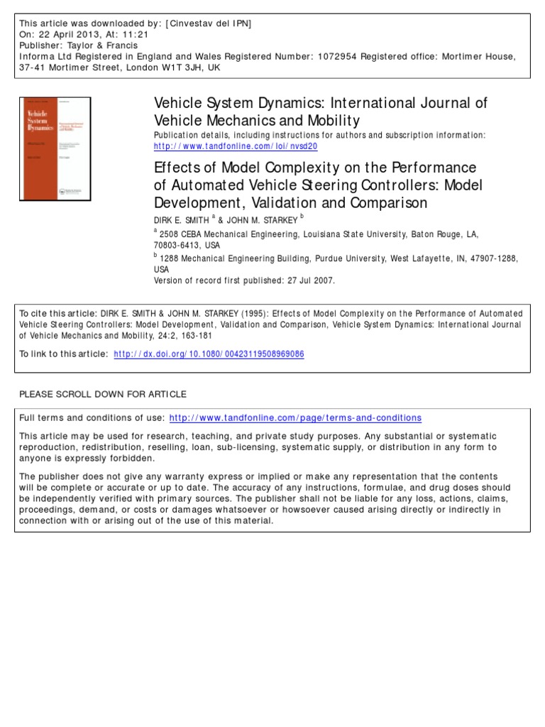 Effects of Model Complexity On The Performance of Automated Vehicle ...