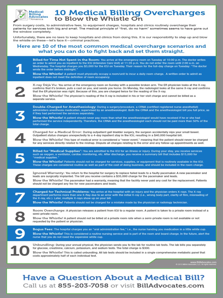 10 Medical Billing Overcharges You Should Blow The Whistle On | PDF ...