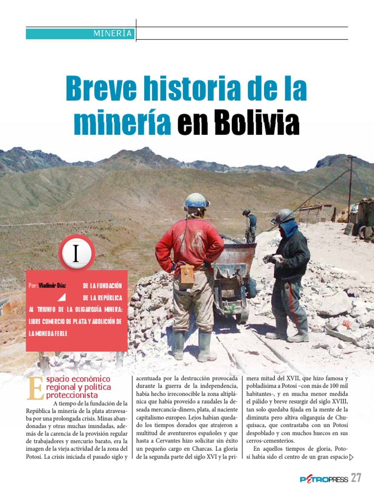 Breve Historia de La Mineria en Bolivia Mineria | Descargar gratis PDF | Bolivia | Minería