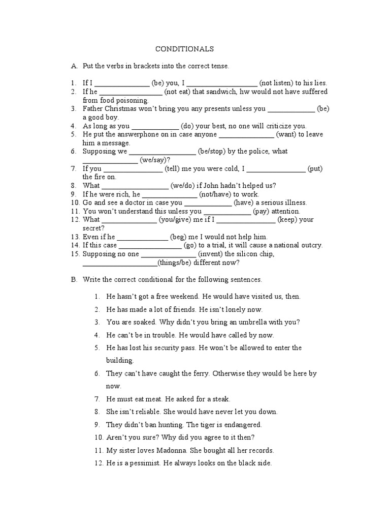 Conditionals | PDF
