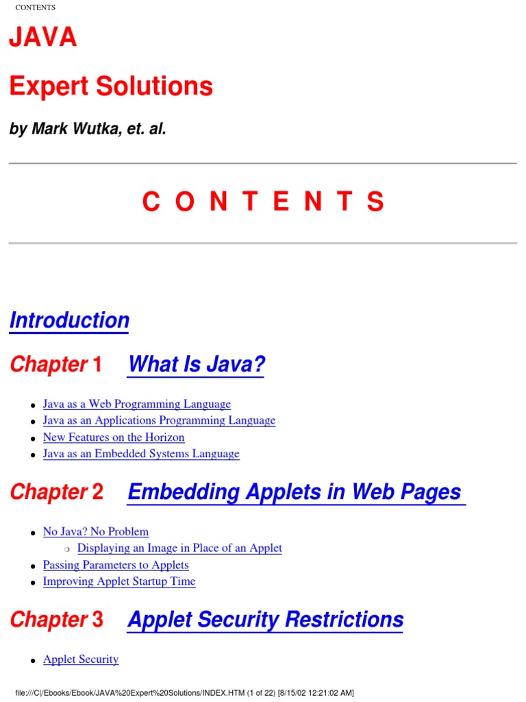 Java Expert Solutions Pdf Java Programming Language Hypertext Transfer Protocol 
