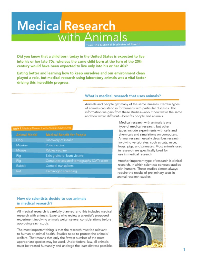 Animal Research Fs 06 | PDF | Animal Testing | National Institutes Of ...