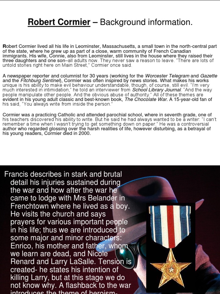 Robert Cormier: - Background Information | PDF