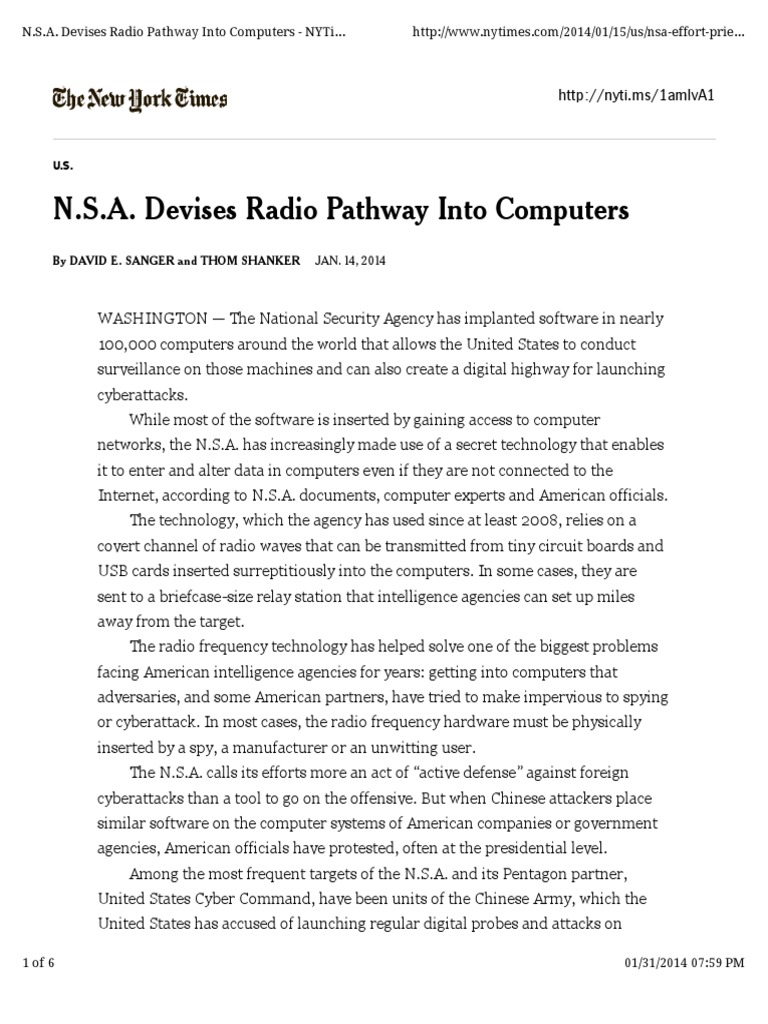Snowden Nsa File | PDF | Cyberwarfare | Security