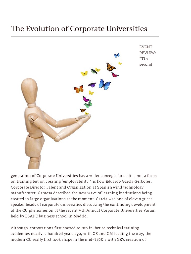 The Evolution of Corporate Universities | PDF | Business