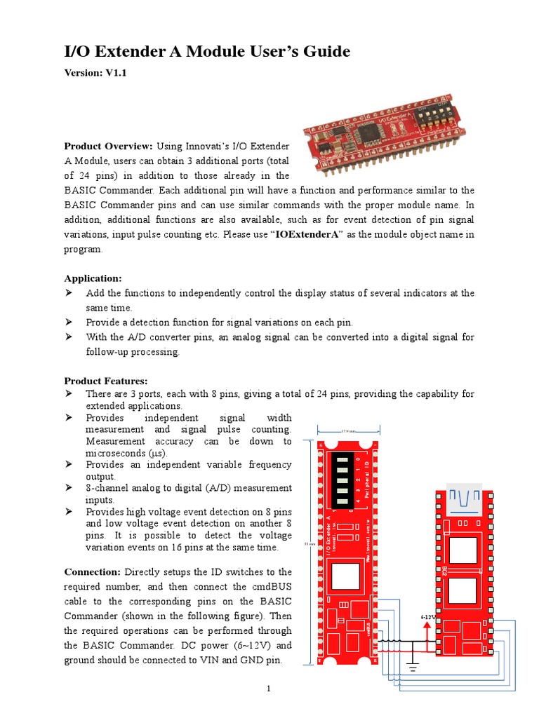 I/O Extender A Module User's Guide | PDF | Analog To Digital Converter ...