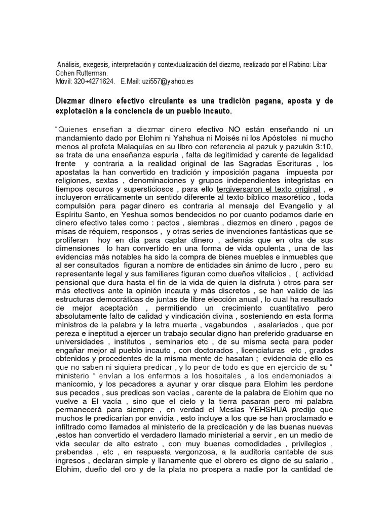 Significado del Diezmo en Hebreo | PDF | Abrahán | Sacerdote