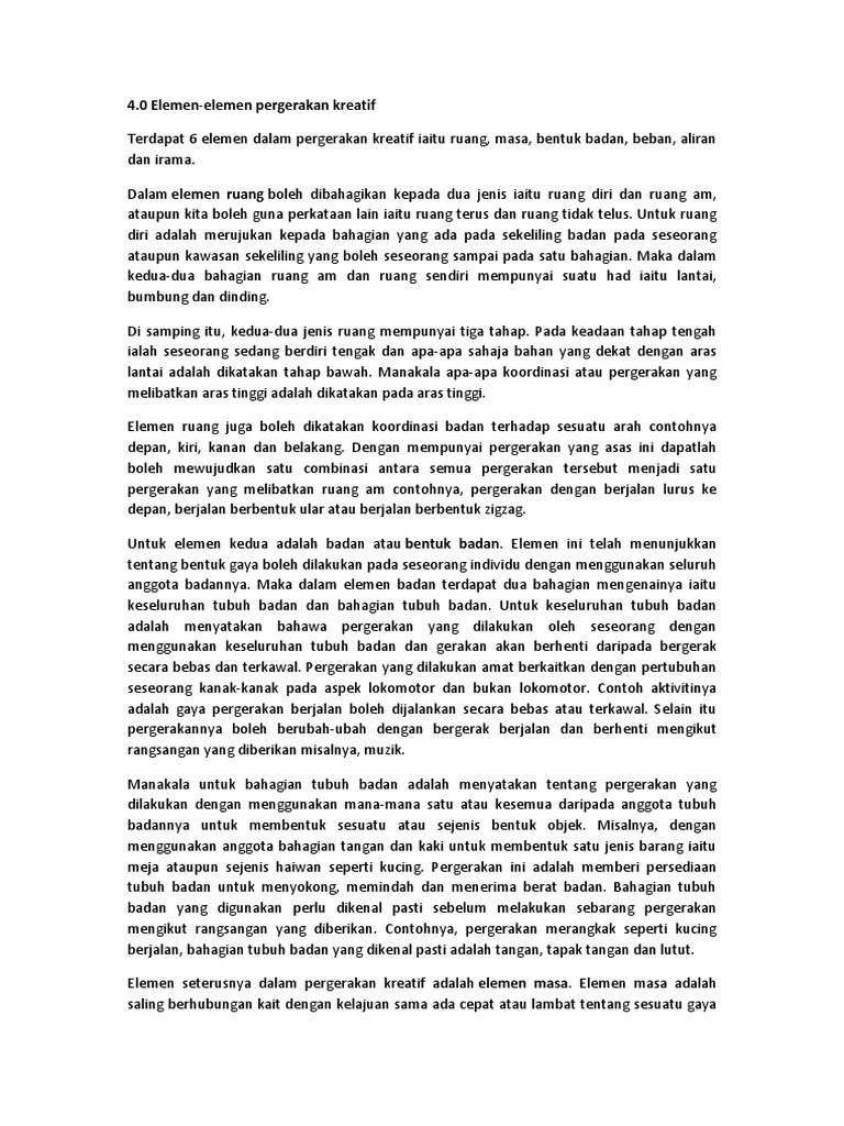 Elemen-Elemen Pergerakan | PDF
