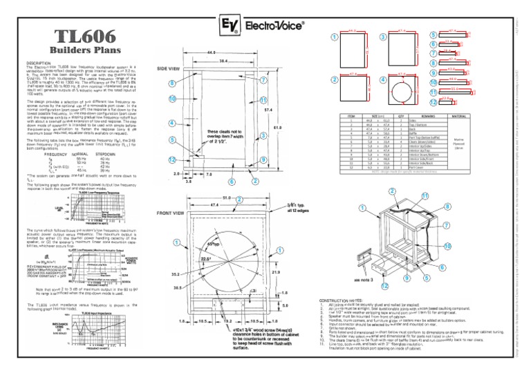 ElectroVoice TL606 - Revisited (A2) | PDF