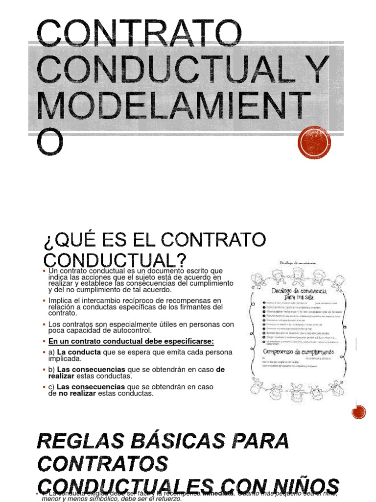 Contrato Conductual y Modelamiento | PDF | Comportamiento | Motivación