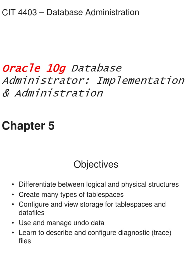 Database Administration | PDF | Oracle Database | Database Schema