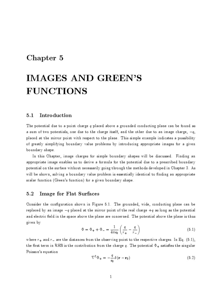 Images and Green's Functions | PDF | Green's Function | Sphere