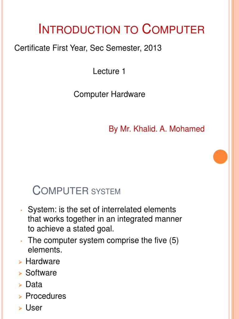 Introduction To Computer | PDF | Disk Storage | Computer Data Storage