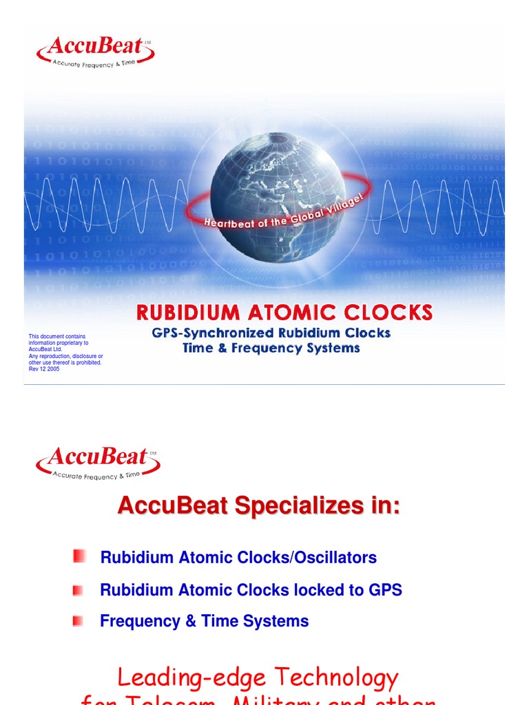 AccuBeat's Rubidium Atomic Clocks | PDF | Time | Global Positioning System