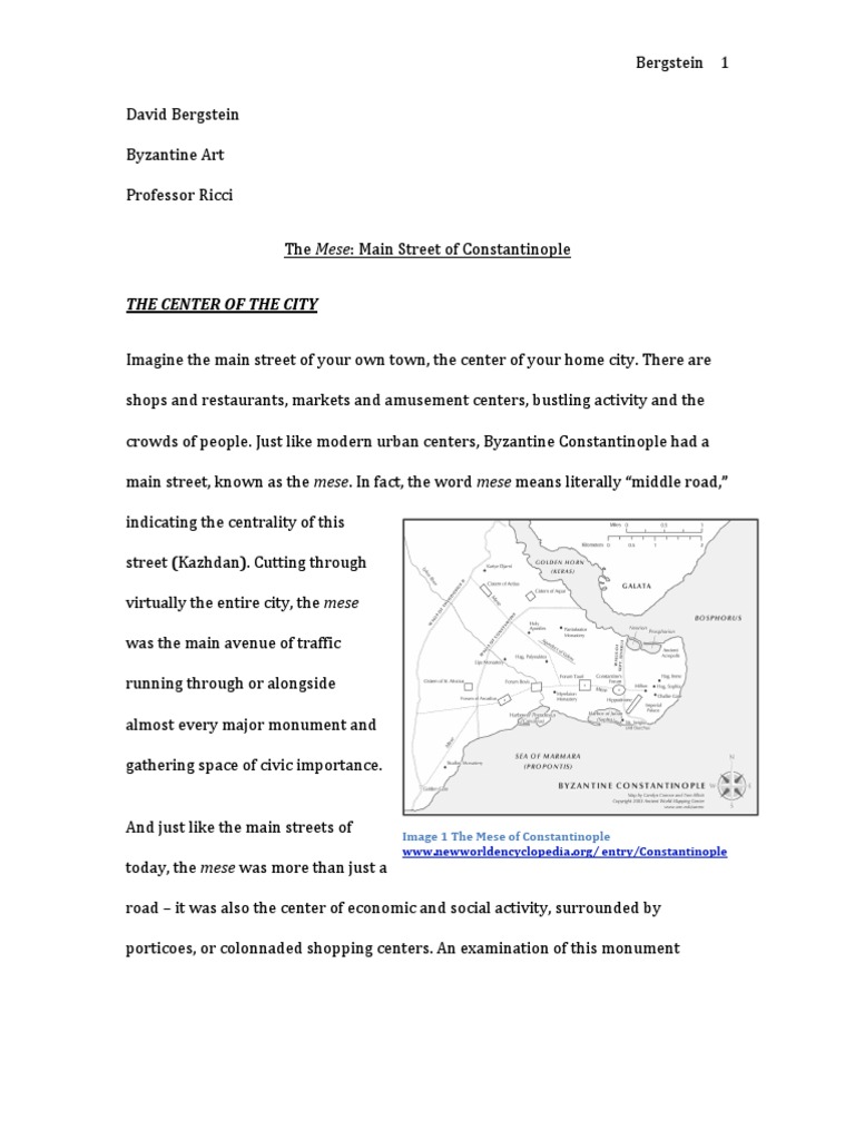 The Mese Main Street of Constantinople | PDF | Constantinople | Former ...