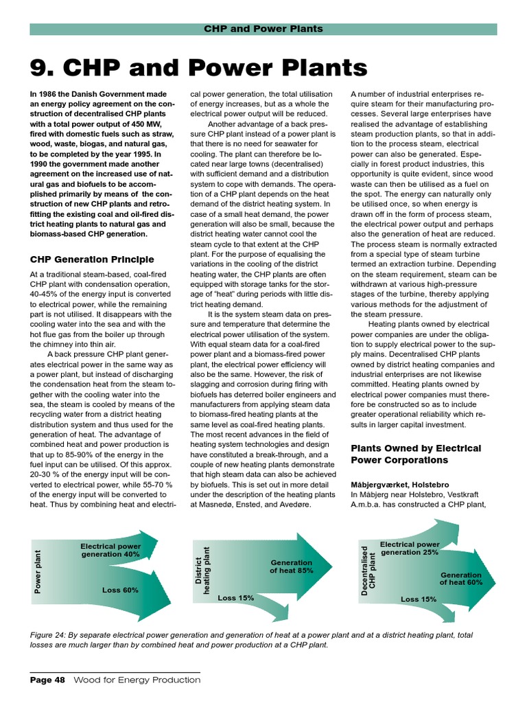 CHP and Power Plants | PDF | Cogeneration | Boiler