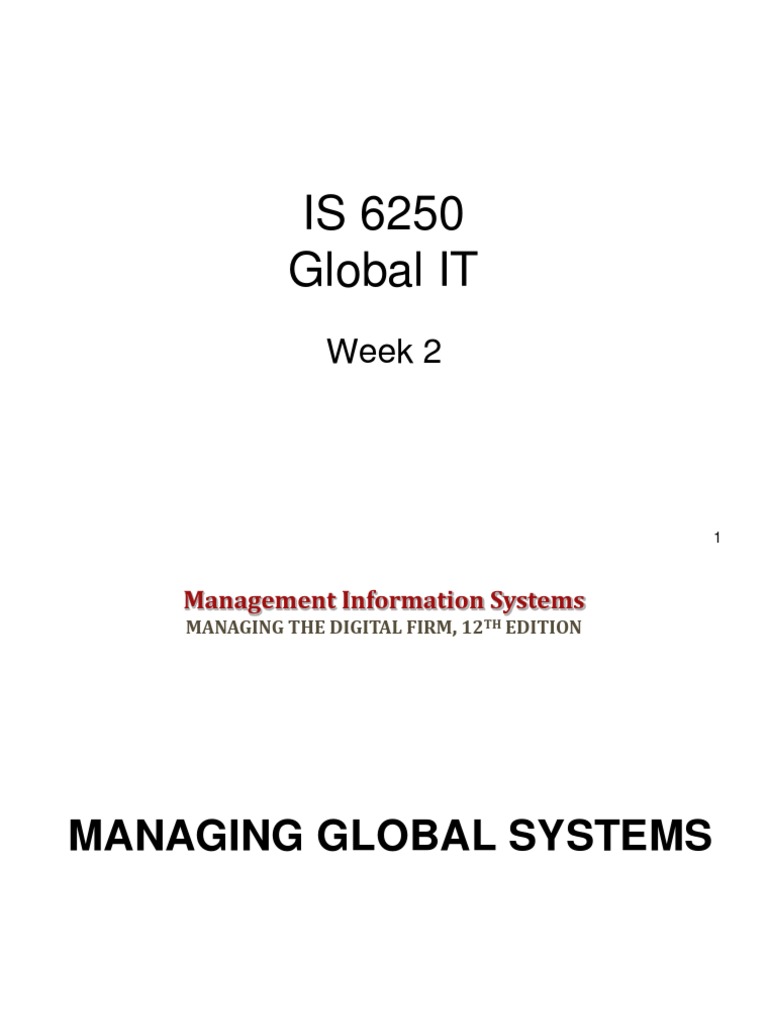 Global Information Systems CH2 | PDF | Management Information System ...