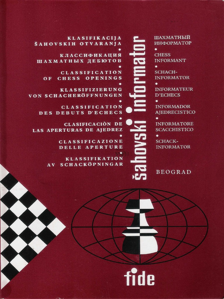 Chess Informant - Braslav Rabar - Clasificacion de Las Aperturas de ...
