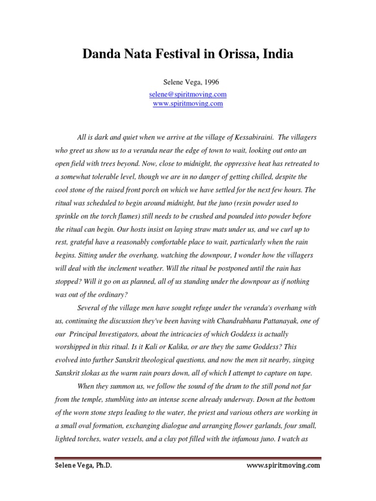 Danda Nata Festival in Orissa, India | PDF | Dances | Kali