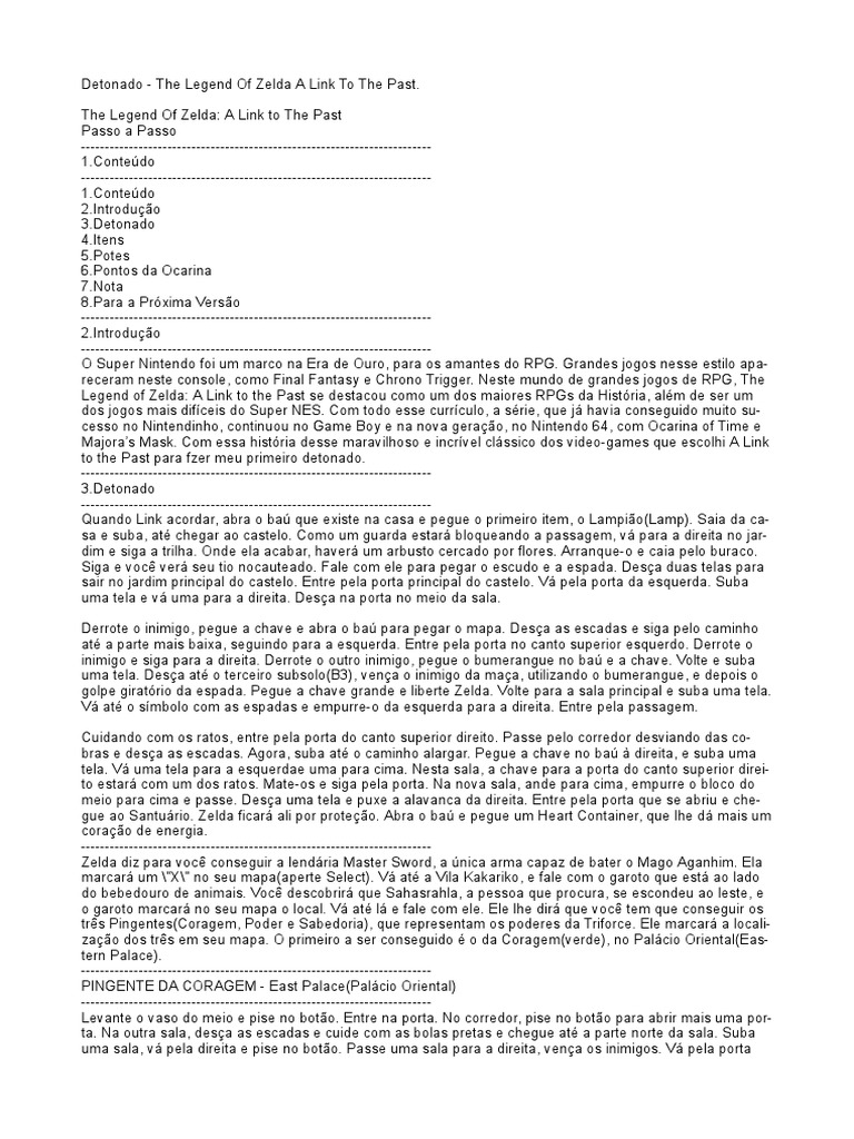 Guia passo-a-passo completo para The Legend of Zelda: A Link to the ...