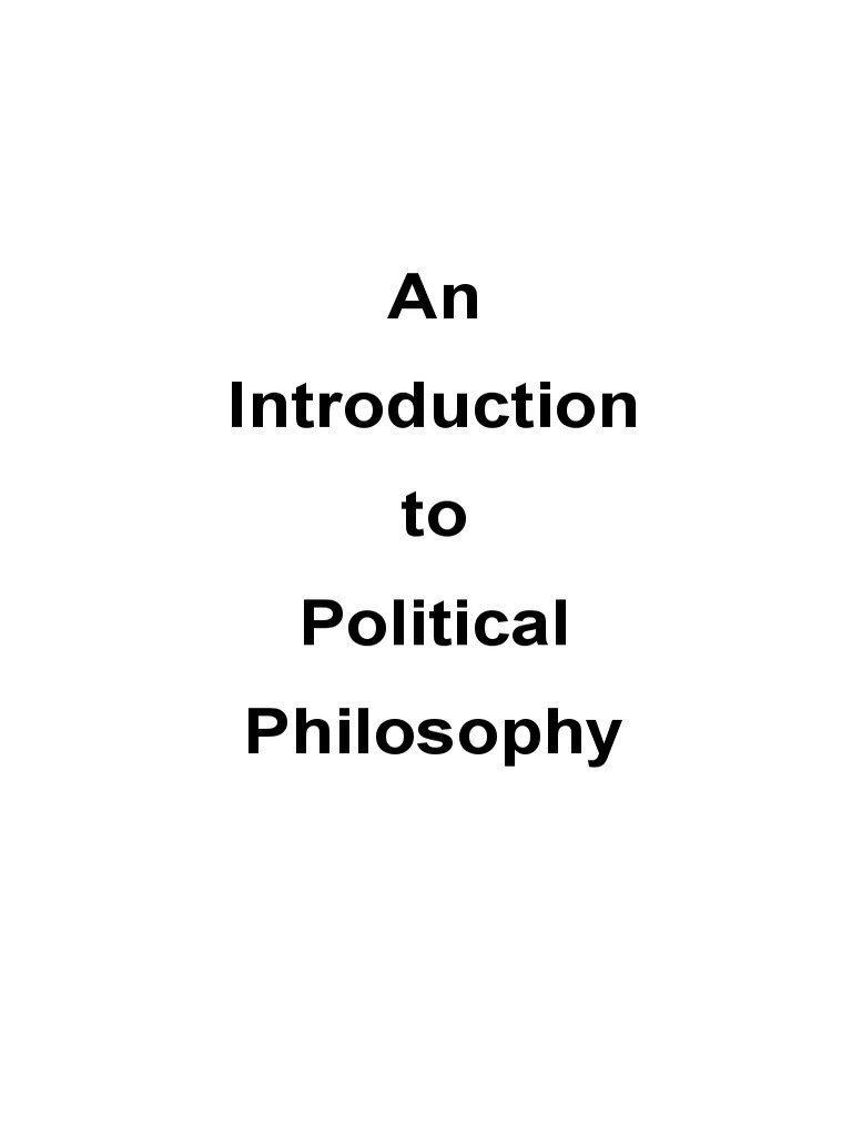 An Introduction To Political Philosophy | PDF