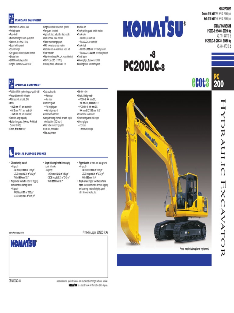 PC200 8 - PC200LC 8 - Cen00049 08 | PDF | Computer Monitor | Pump