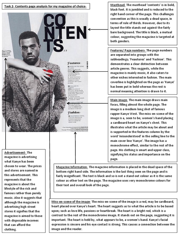 Vibe Contents Page Analysis | PDF | Kanye West | Advertising
