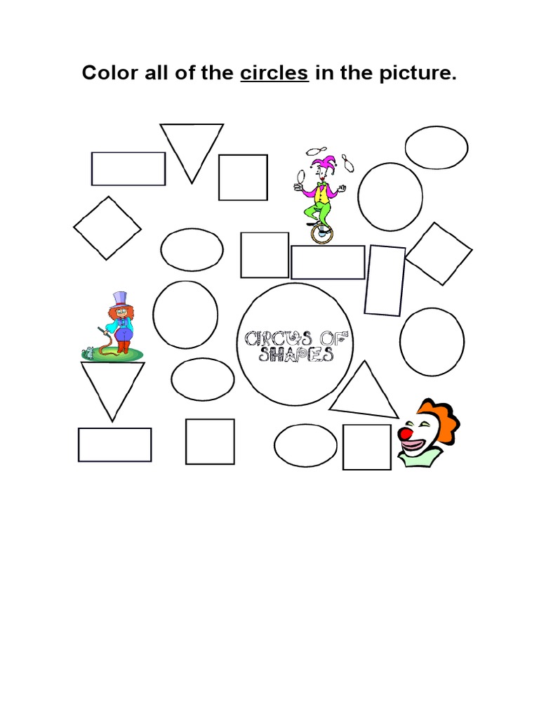 Color All of The Circles in The Picture | PDF