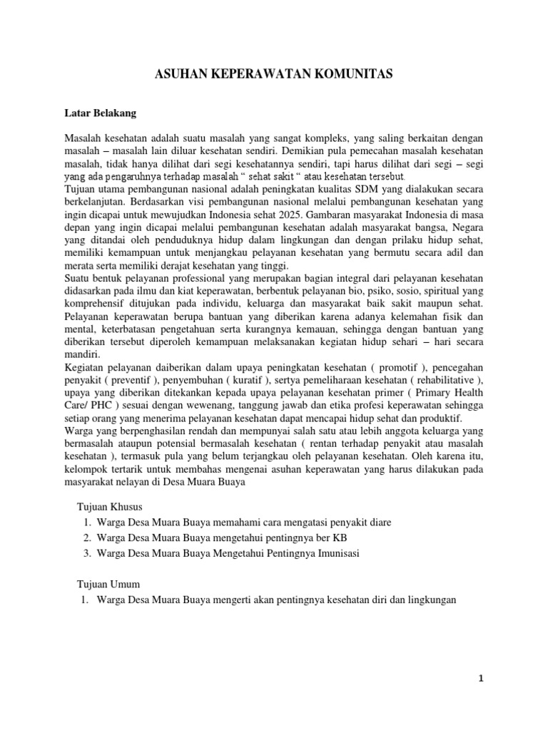 Asuhan Keperawatan Komunitas | PDF | Pengembangan Diri