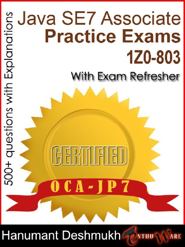 Ethunware OCA Java SE 7 Practice Exams (1Z0-803) | PDF | Method ...