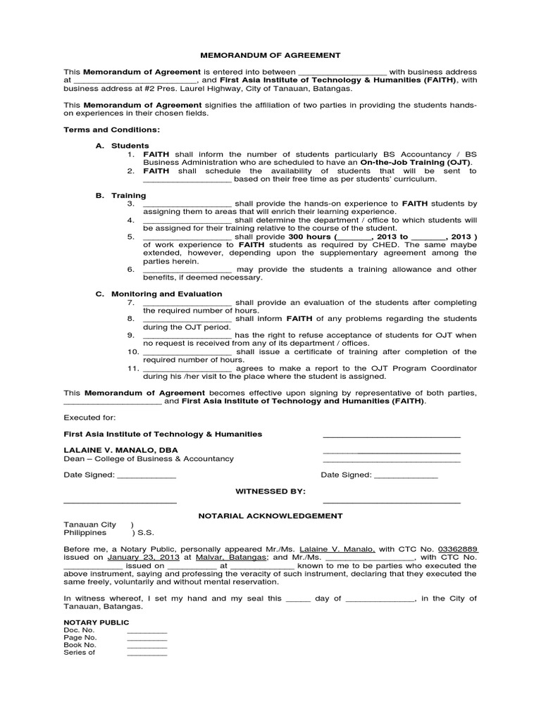 Moa | PDF | Notary Public | Government