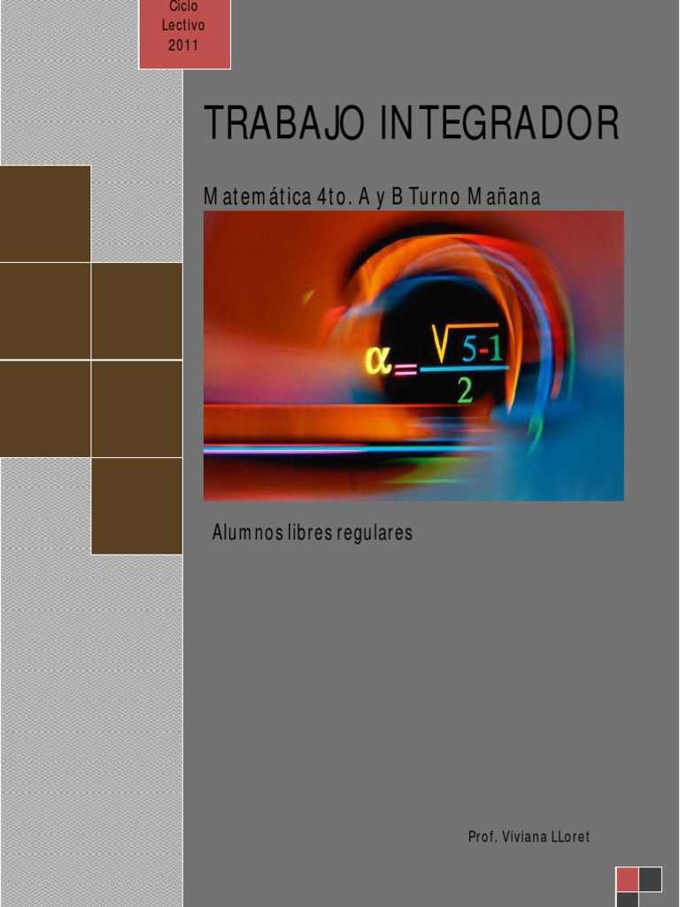 Trabajo Integrador para Alumnos Libres Regulares 4to | PDF | Logaritmo | Ecuaciones