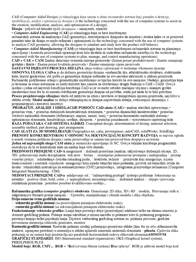 Konstruisanje Racunarom (Teorija) | PDF